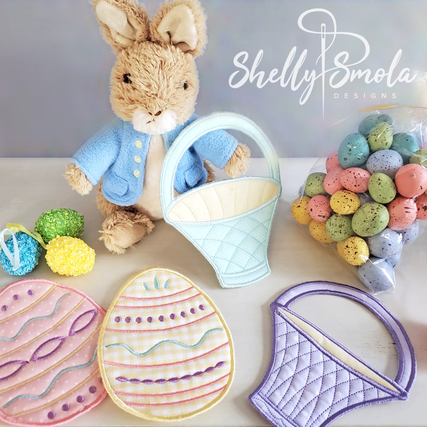 Easter Serving Set - Shelly Smola Designs - Machine Embroidery Designs ...