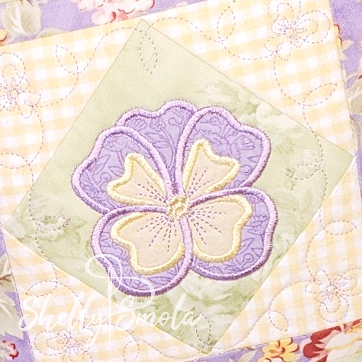 Pansy Applique - Shelly Smola Designs - Shelly Smola Designs