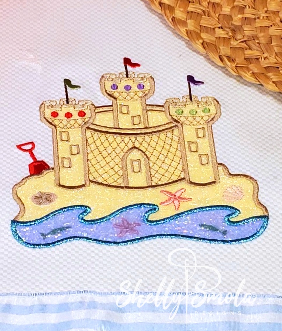 Sandcastle Applique - Shelly Smola Designs - Shelly Smola Designs