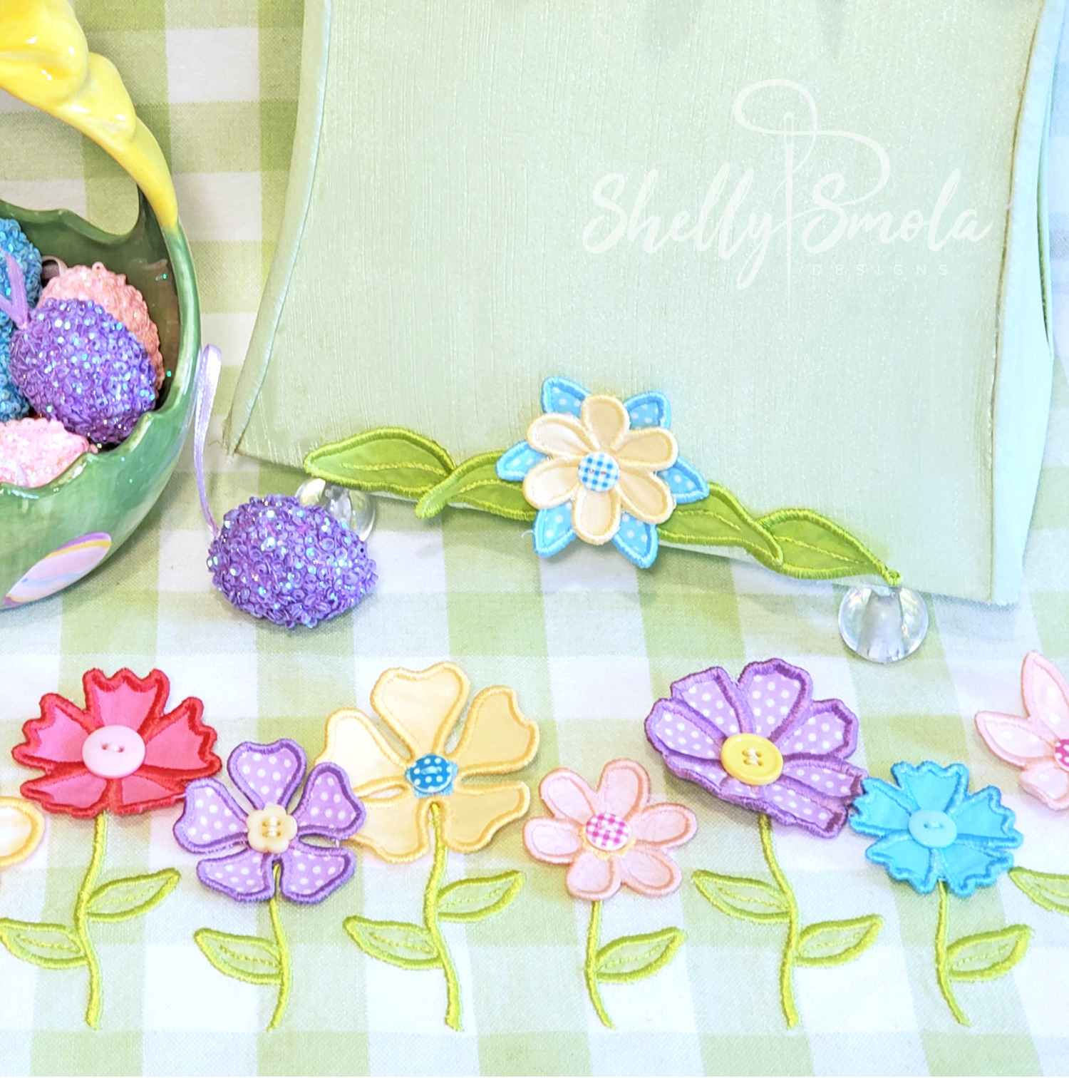 Flower Stem Border - Shelly Smola Designs - Shelly Smola Designs