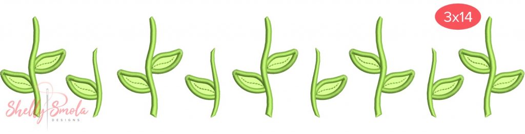 Flower Stem Border - Shelly Smola Designs - Shelly Smola Designs