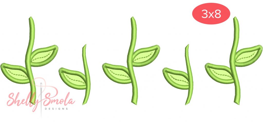 Flower Stem Border - Shelly Smola Designs - Shelly Smola Designs