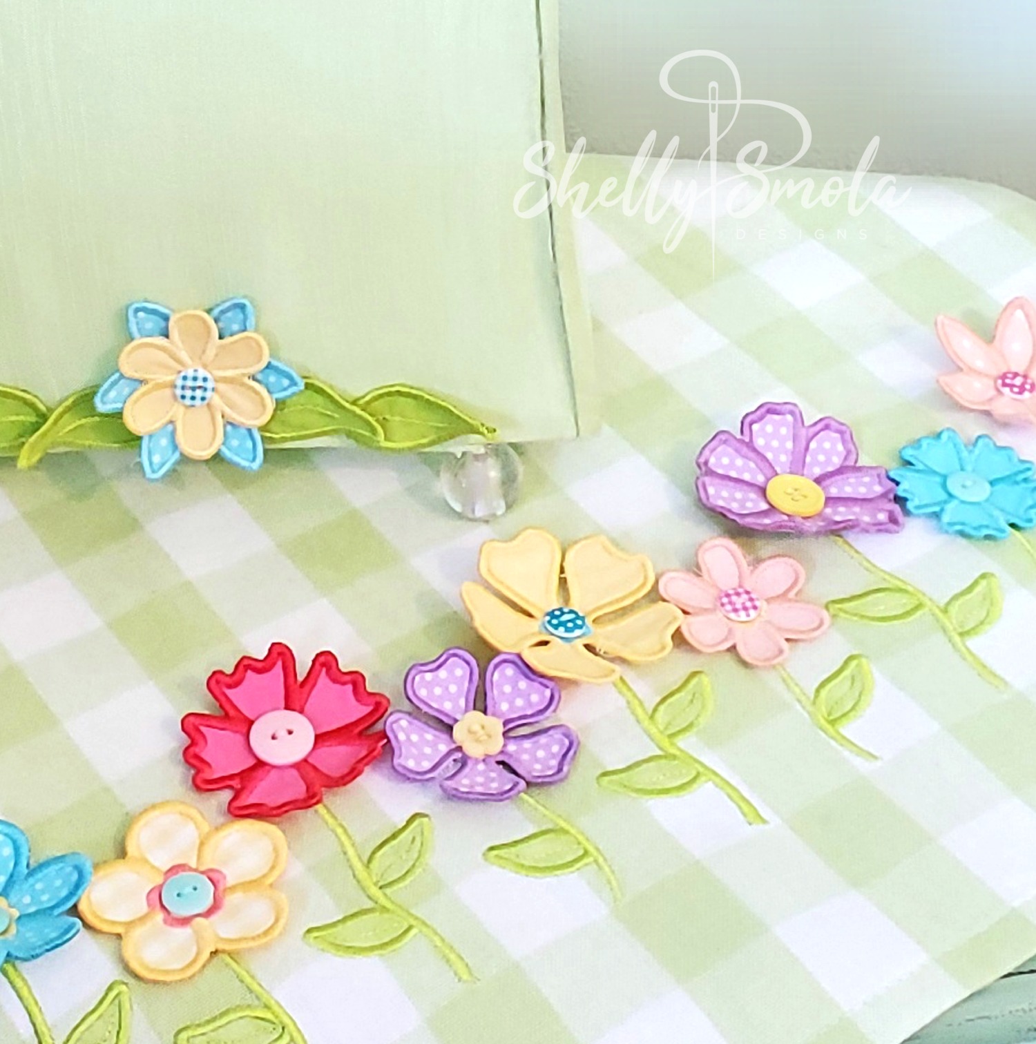 Flower Stem Border - Shelly Smola Designs - Shelly Smola Designs