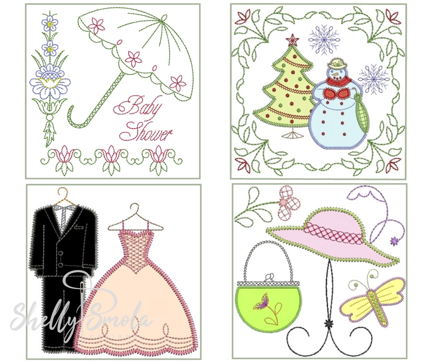 Stipple Designs % - Shelly Smola Designs - Machine Embroidery Archive ...