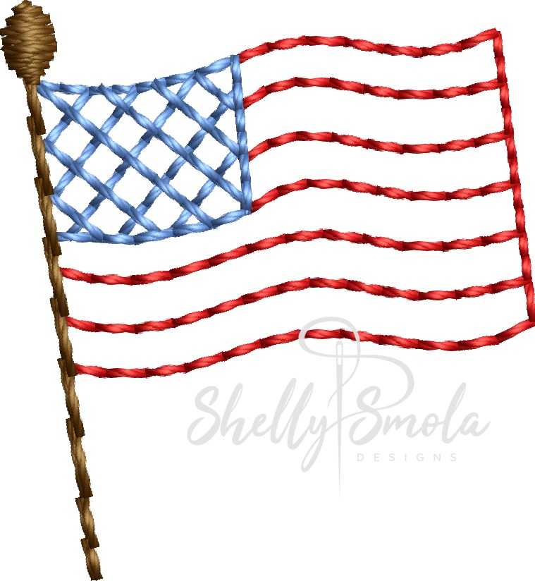 Mini Flag - Shelly Smola Designs - Machine Embroidery Designs - Shelly ...