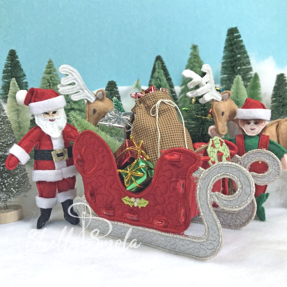 Santa's Sleigh - Shelly Smola Designs - Machine Embroidery Designs ...