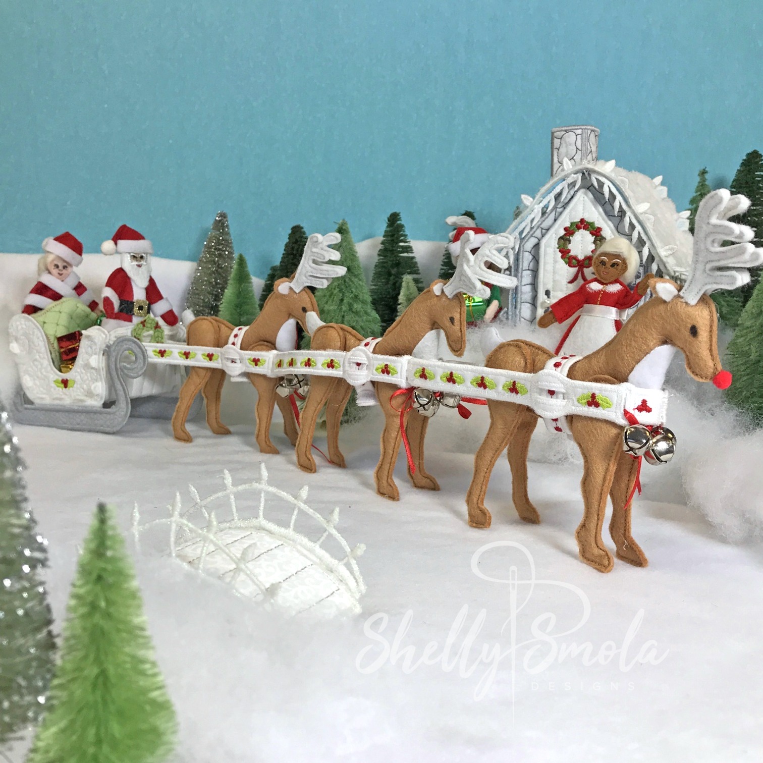 Santa's Sleigh - Shelly Smola Designs - Machine Embroidery Designs ...