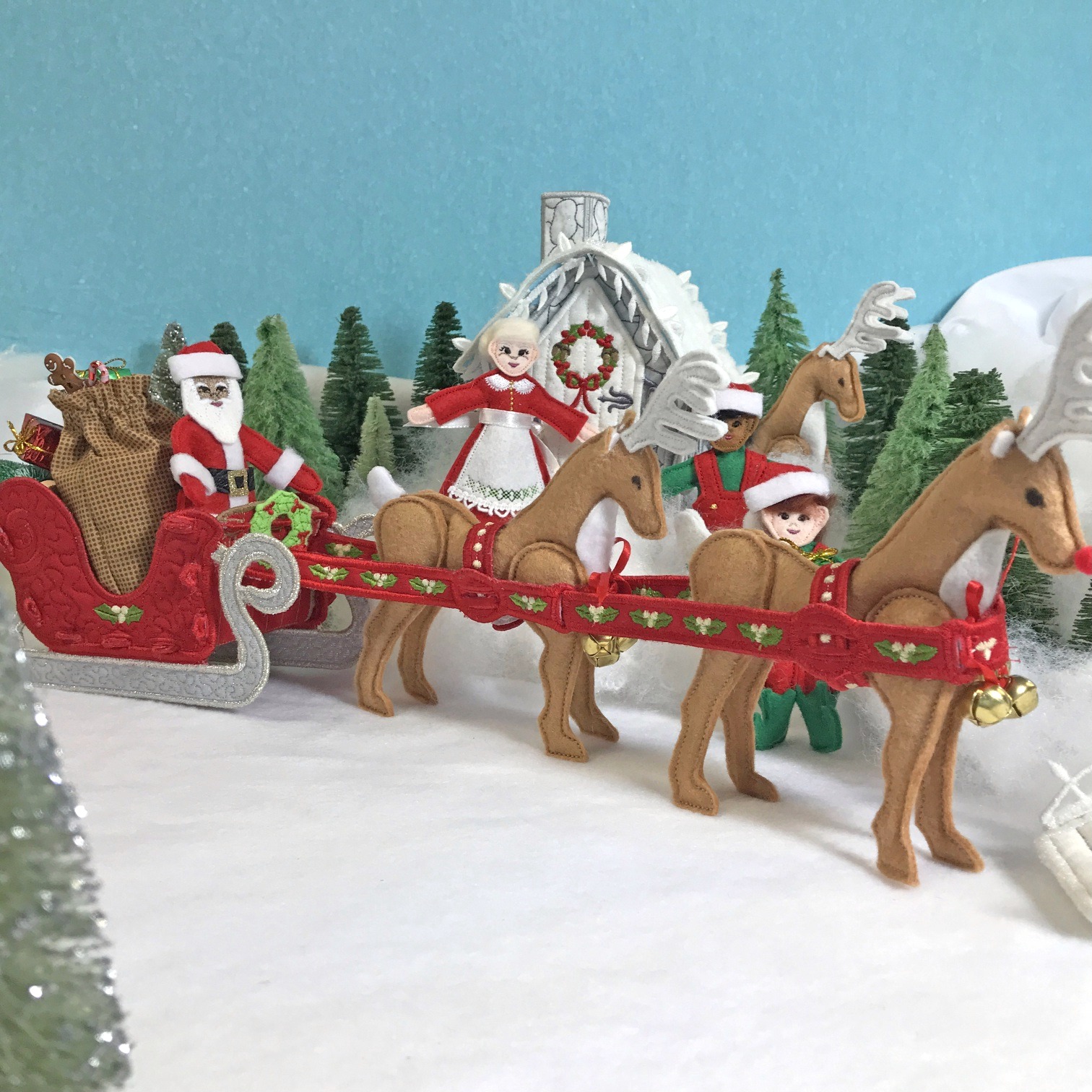 Santa's Sleigh - Shelly Smola Designs - Machine Embroidery Designs ...