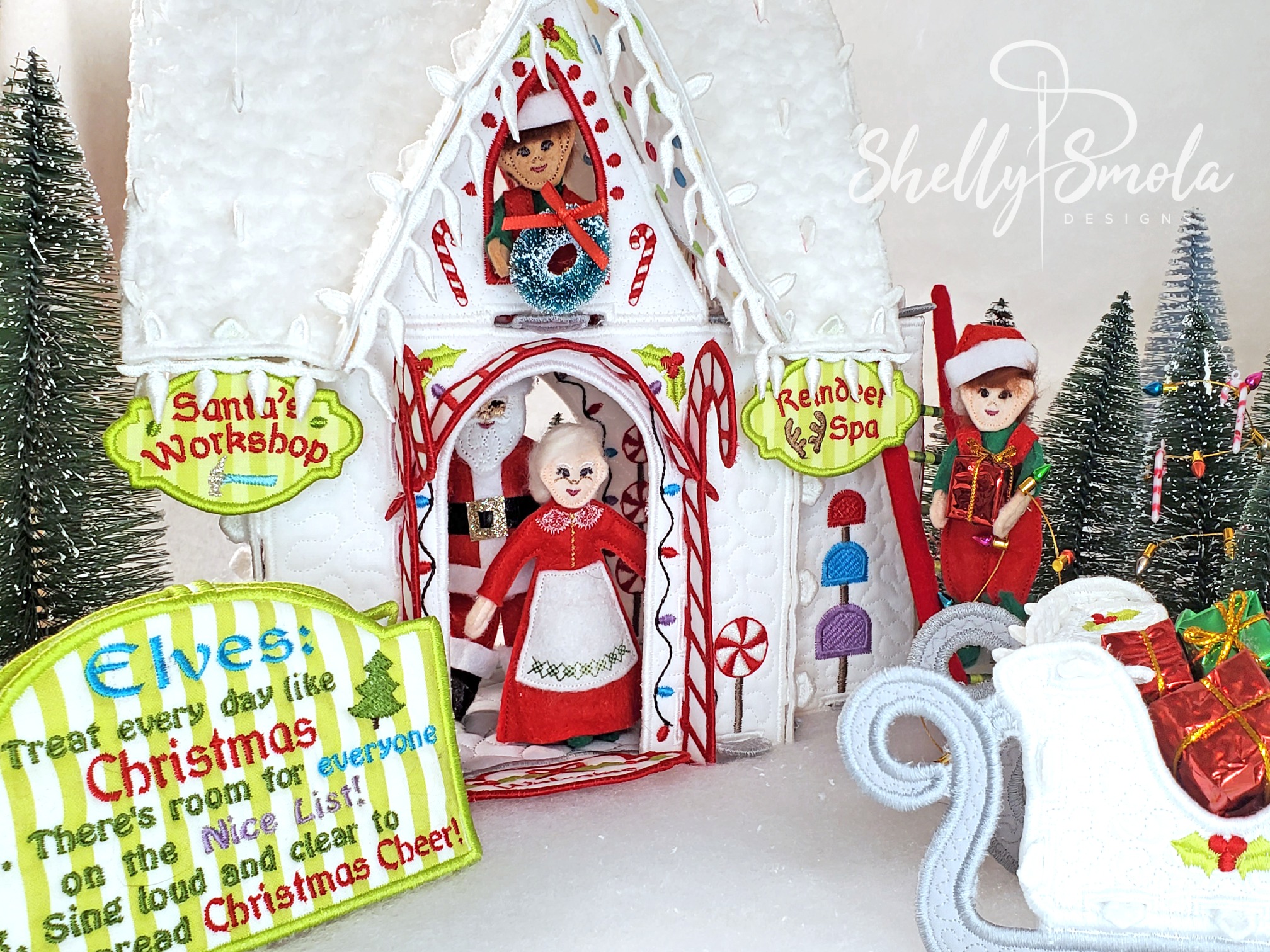 Santa's Workshop - Shelly Smola Designs - Machine Embroidery - Shelly ...