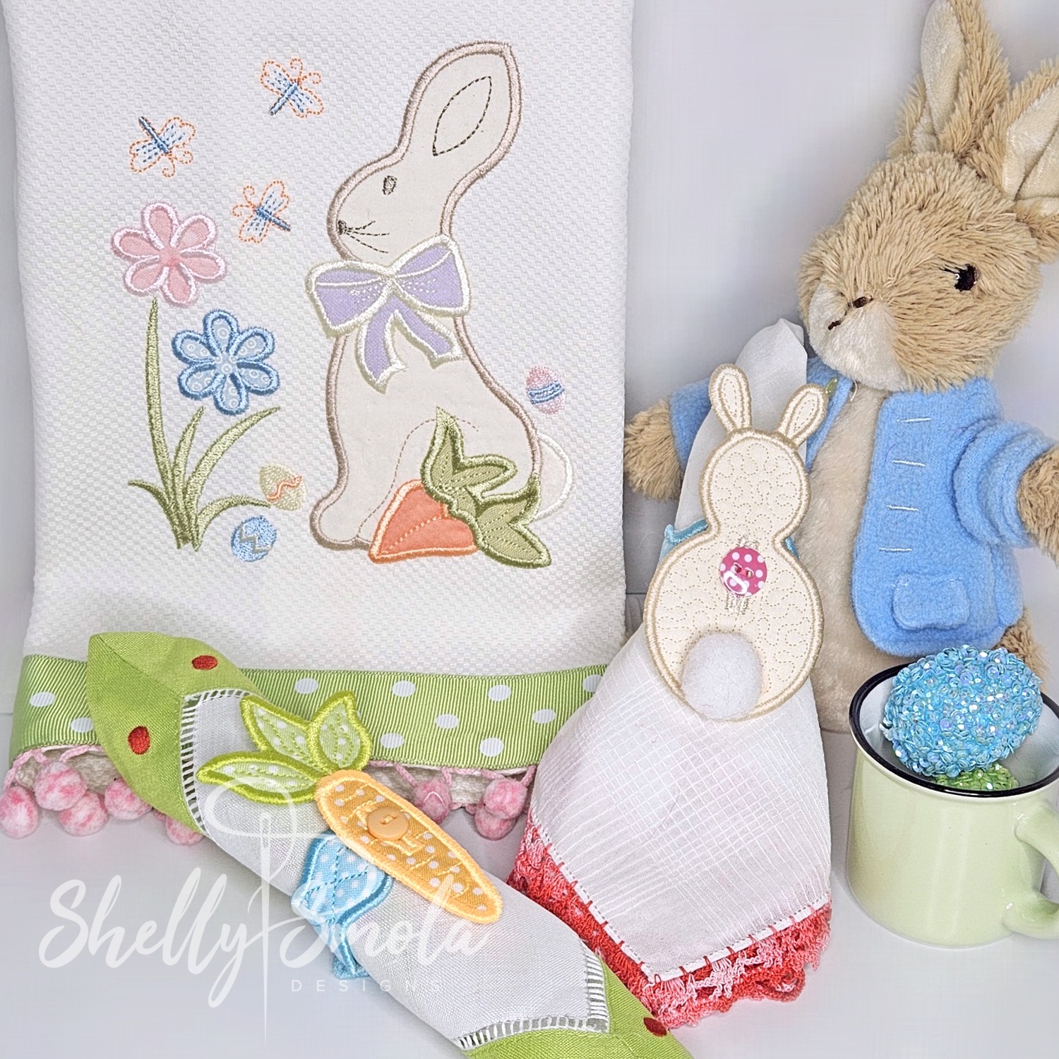 Bunny Bobbles - Shelly Smola Designs - Machine Embroidery - Shelly ...