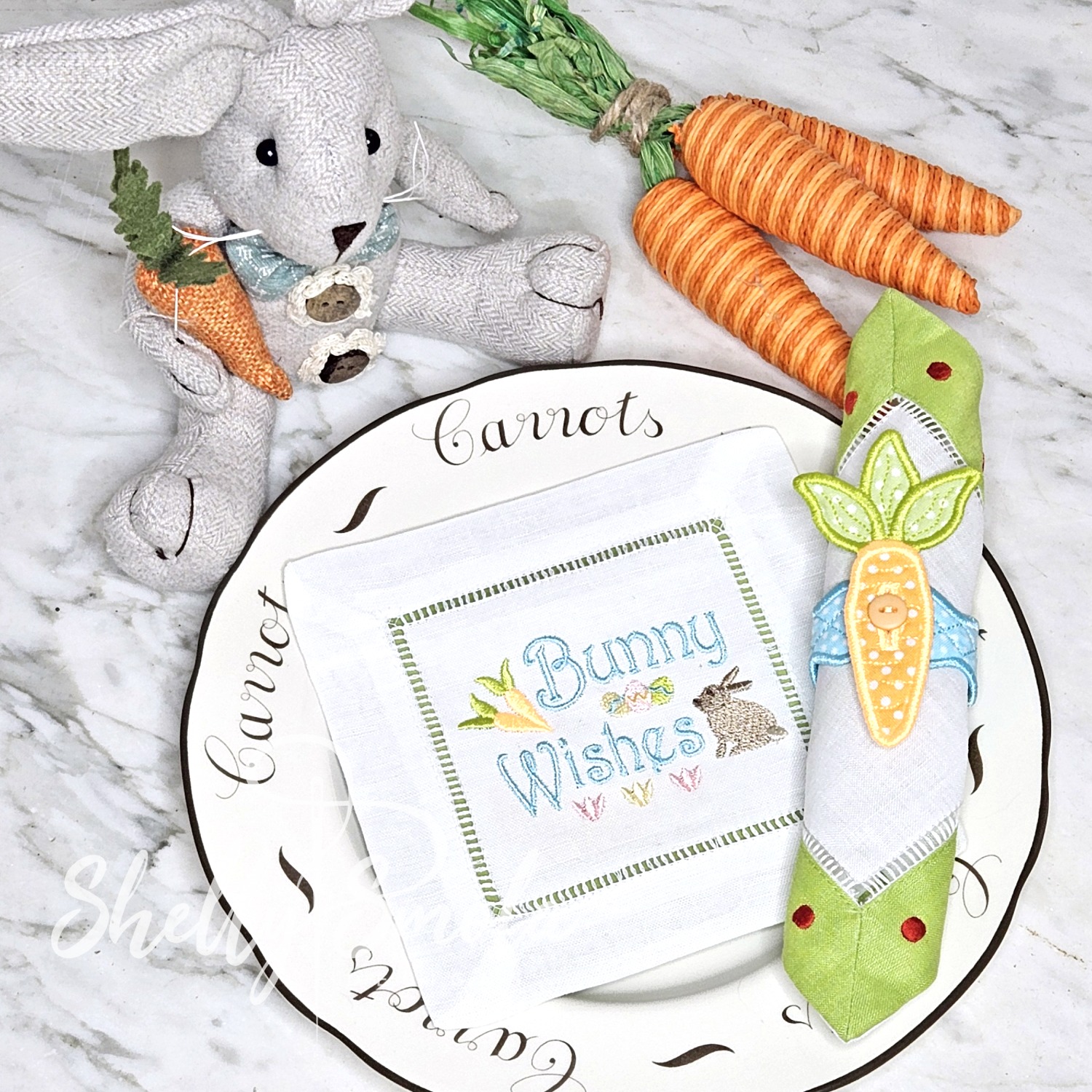 Bunny Wishes - Shelly Smola Designs - Machine Embroidery Designs ...