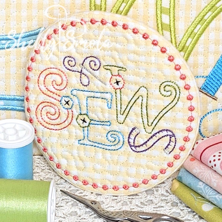Just Sew Coaster - Shelly Smola Designs - Machine Embroidery Designs ...