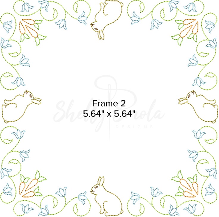Bitty Bunny Borders - Shelly Smola Designs - Machine Embroidery Designs ...