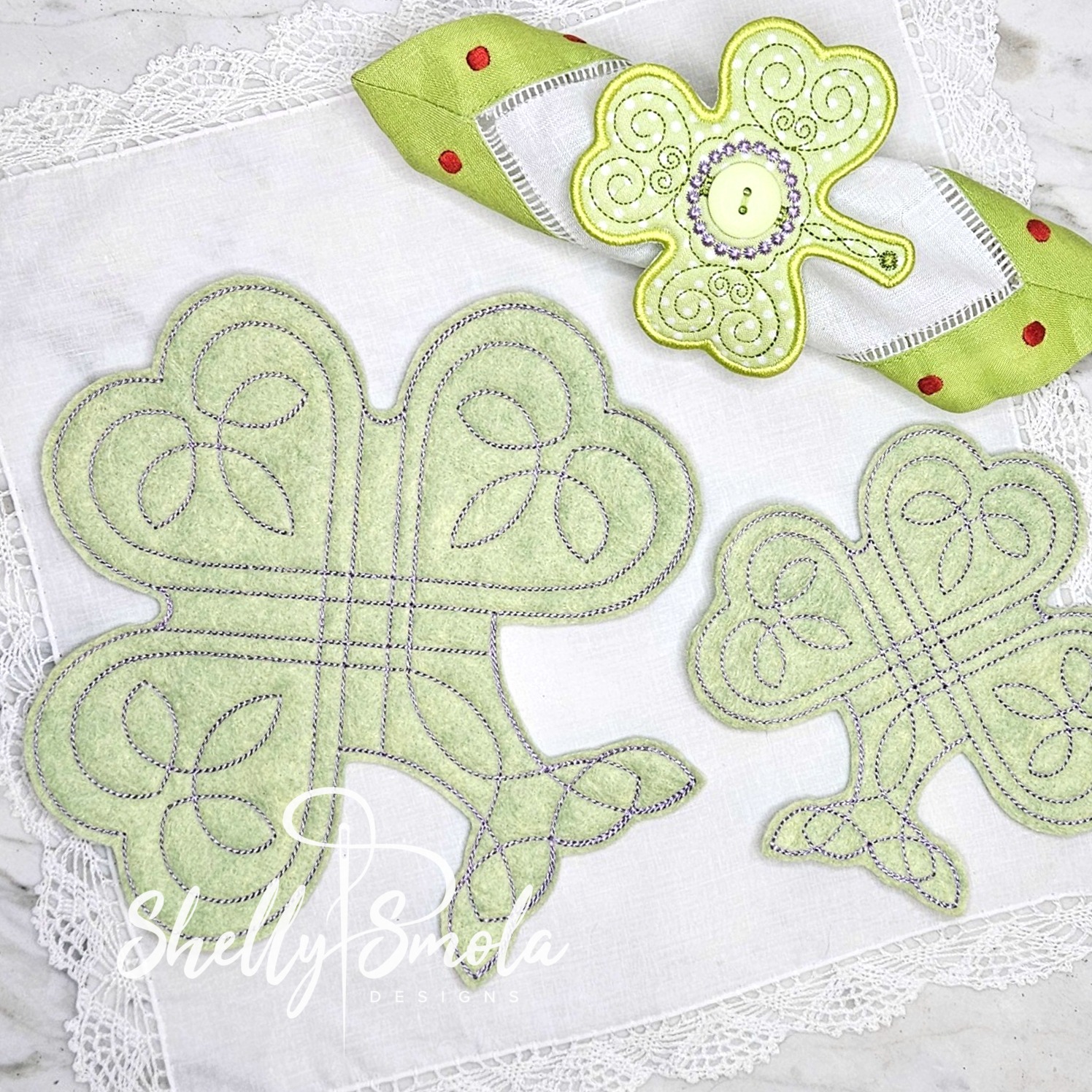 Shamrock Trivets - Shelly Smola Designs - Machine Embroidery Designs ...