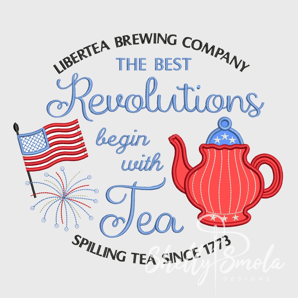 Libertea Brewing - Shelly Smola Designs - Machine Embroidery Designs ...