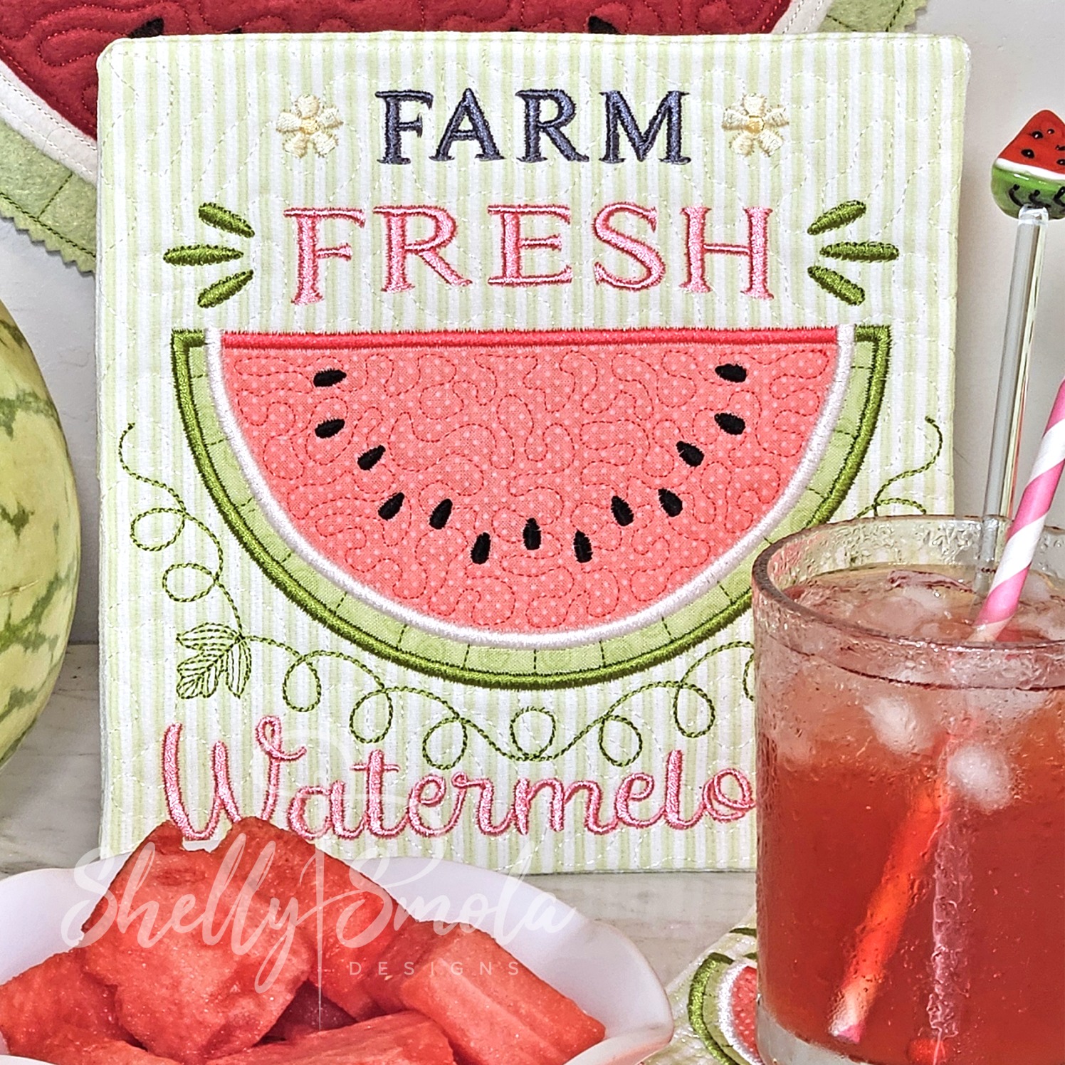 Farm Fresh Watermelons - Shelly Smola Designs - Embroidery - Shelly ...
