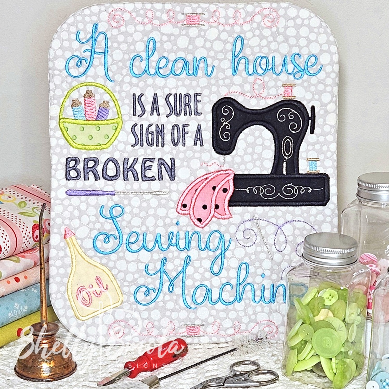 Broken Sewing Machine - Shelly Smola Designs - Embroidery - Shelly ...