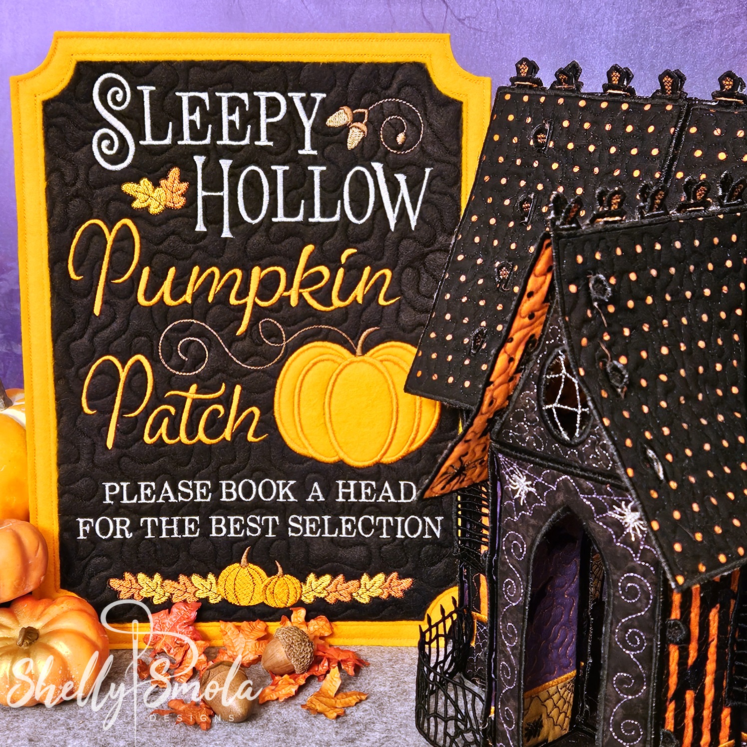 Sleepy Hollow Trivets - Shelly Smola Designs - Machine Embroidery Designs - Shelly Smola Designs