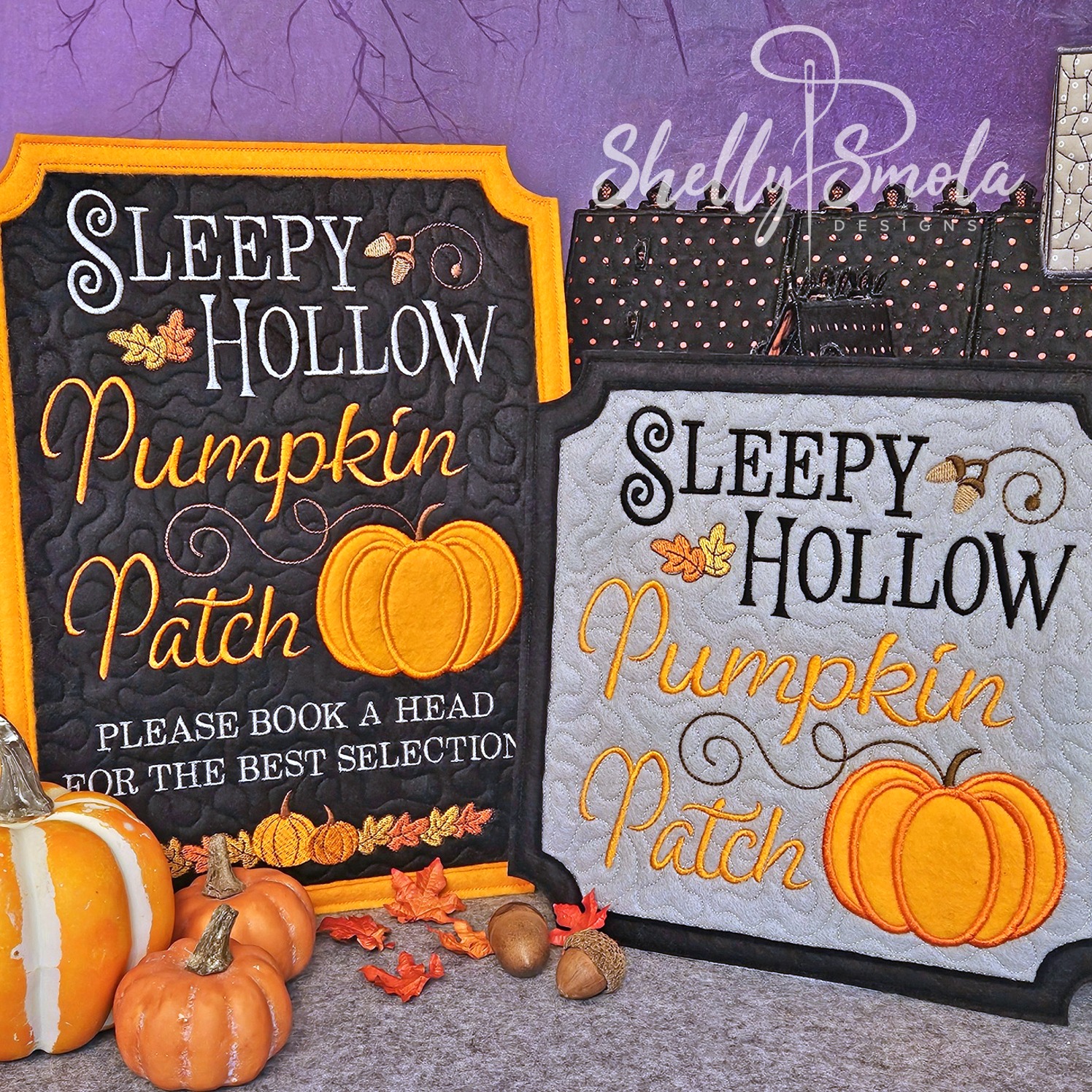 Sleepy Hollow Trivets - Shelly Smola Designs - Machine Embroidery ...