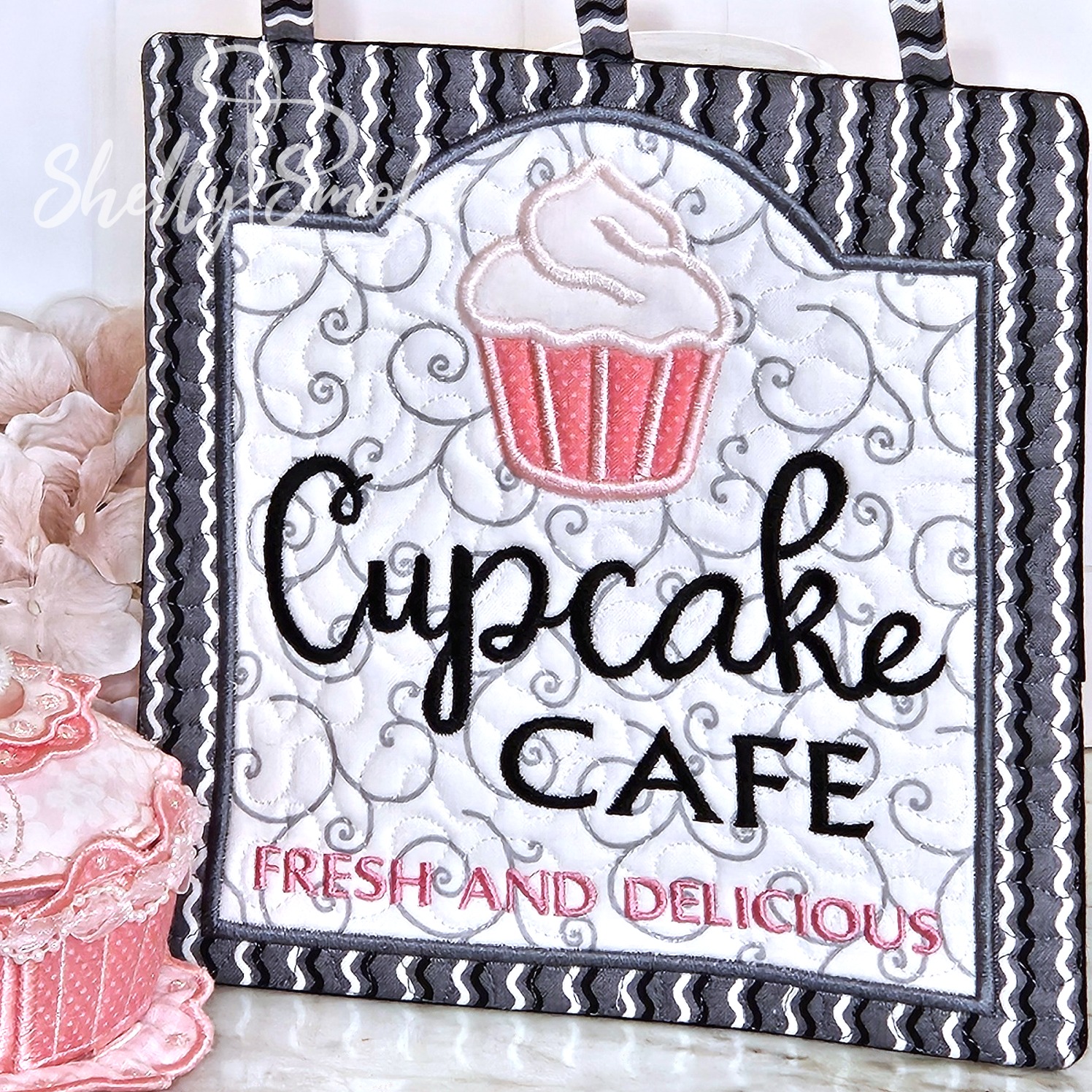 Cupcake Cafe Sign - Shelly Smola Designs - Embroidery - Shelly Smola ...