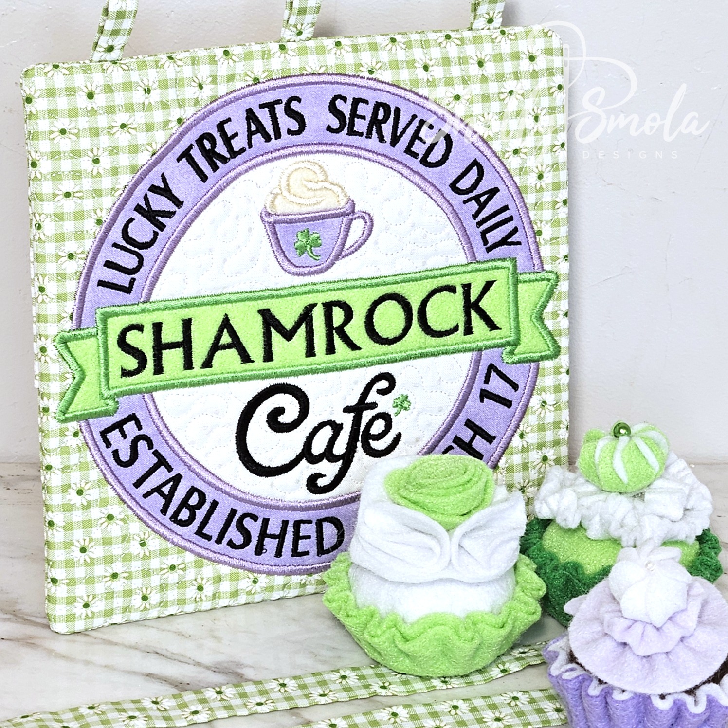 Shamrock Cafe Sign - Shelly Smola Designs - Embroidery - Shelly Smola ...