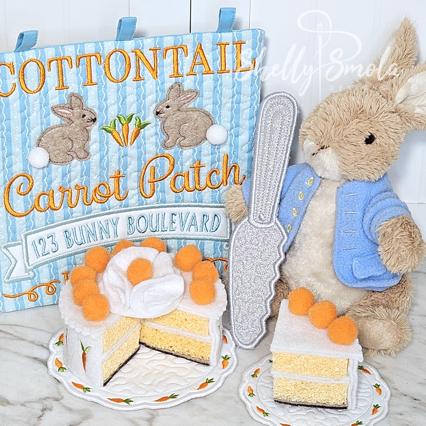 Cottontail Carrot Patch - Shelly Smola Designs - Embroidery - Shelly ...