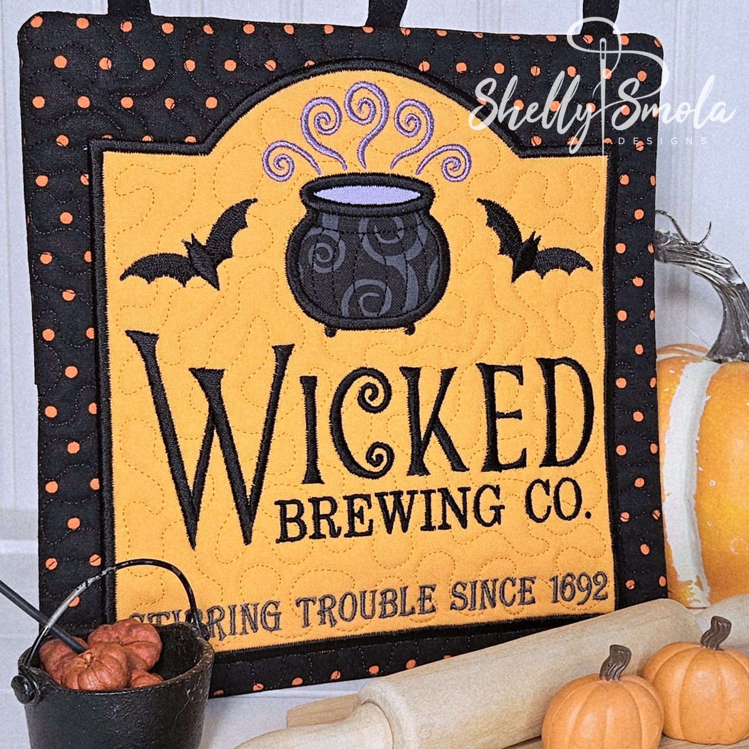 Wicked Brewing Company - Shelly Smola Designs - Machine Embroidery ...