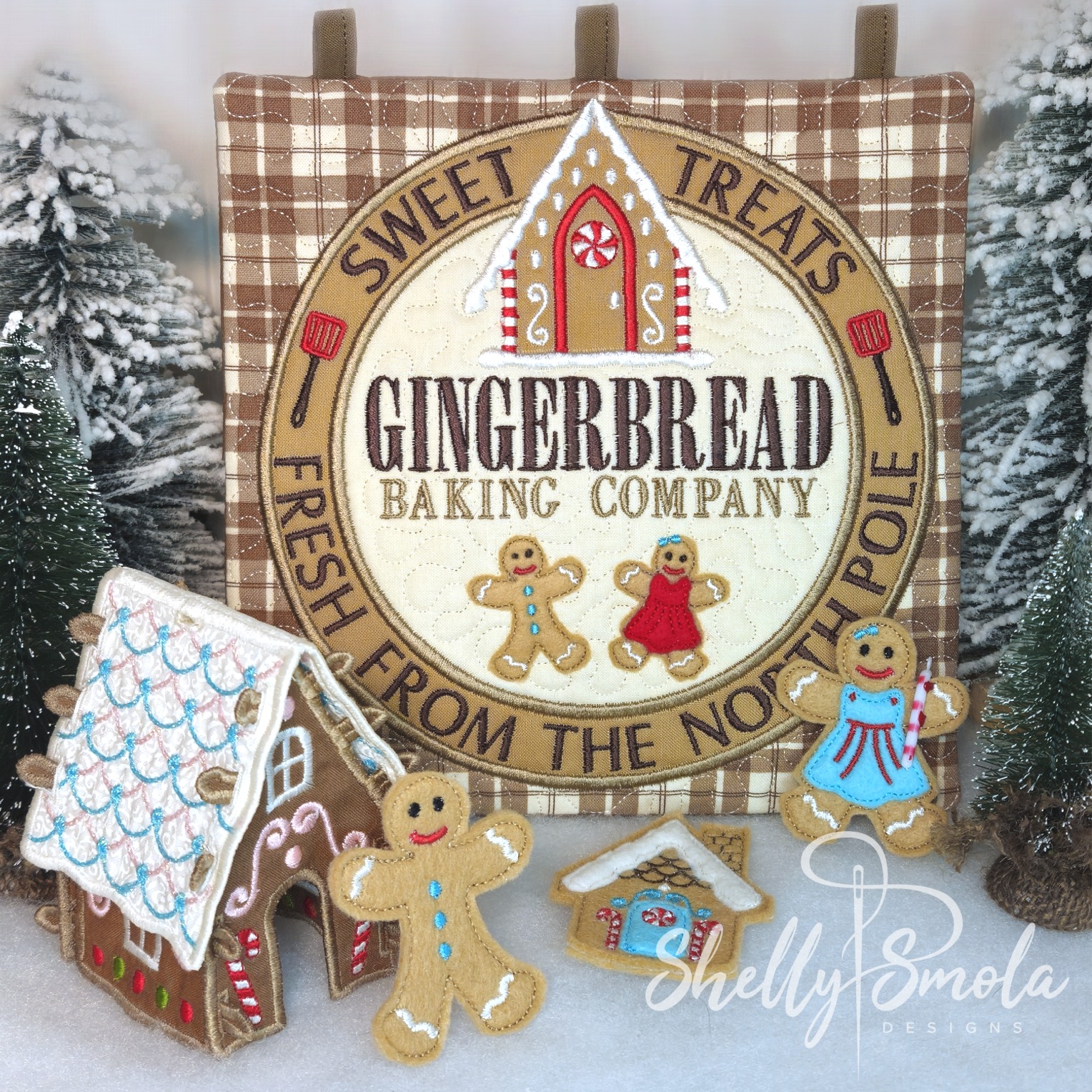 Gingerbread Baking Company - Shelly Smola Designs - Machine Embroidery ...